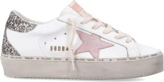 Golden Goose Low-Top Sneaker - Hi Star Low-Top Sneakers With Pink Suede Star - Gr. 40 (EU) - in Wei&szlig; - f&uuml;r Damen