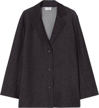 Marina Rinaldi Femme, Vestes, Bleu, Taille: 40 FR Veste en mélange de coton avec finition denim
