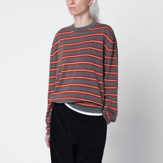 CORDERA Oversize-Pullover mit Streifen aus Bio-Baumwolle