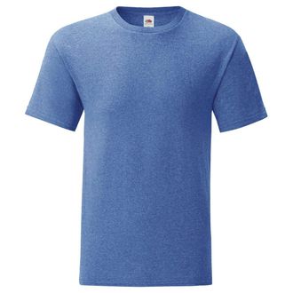 Fruit Of The Loom 5er Pack Iconic T Herren T-Shirt Mehrpack Größe S - 5XL, Farbe:Retro Royalblau meliert, Größe:L