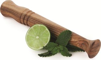 Twine 3643 Acacia Wood Altes Kentucky Akazienholz Buche Hartholz Cocktail und Getränk Muddler, Kunststoff, Mehrfarbig