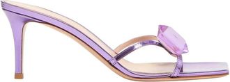 Gianvito Rossi Femme, Chaussures, Violet, Taille: 39 1/2 EU Jaipur Metallic Stiletto Flip-Flops