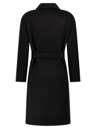 Max Mara Womens Black Cashmere Coat Clothing