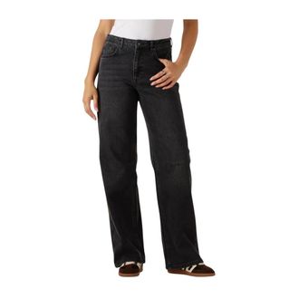 MY ESSENTIAL WARDROBE Schwarze Weite High-Waist-Jeans - - Jeans - Damen - Schwarzk - W34 L32