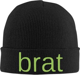 Generic Chapeau dHomme, Mot Vert sur Fond Noir Hommes, Femmes Unisex Chapeau tricot&eacute; Tuque, Bonnet Pull Hiver Chaleureux Chaleureux Cycle en Plein air de No&euml;l