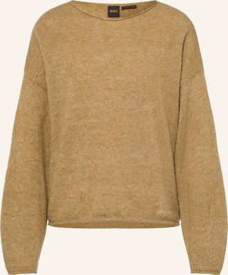 HUGO BOSS Pullover Folletto Mit Alpaka gruen