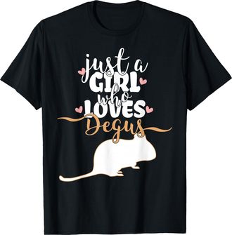 Jimbeels Nur EIN M&auml;dchen, das Degus liebt, s&uuml;&szlig;es Degu Lover Design T-Shirt