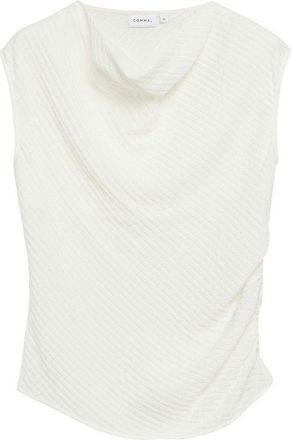 Comma Blusentop Bluse Strukturiertes Top mit Raffung