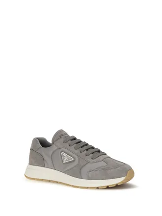 Prada Mens Prax 01 Re-Nylon Sneakers Acciaio