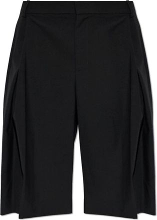 Casablanca Homme, Shorts, Noir, Taille: M Wool Shorts With Pleats