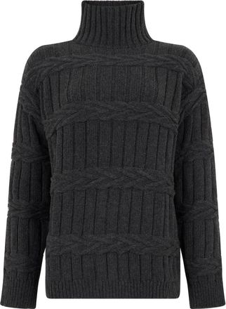 Moorer Pull col roul&eacute; Grace - Femme - Pulls - Gris - Taille: 36 FR