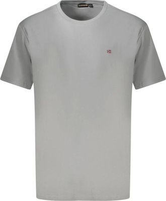 Napapijri Homme, Tops, Gris, Taille: 3XL Cotton Crew Neck T-Shirt