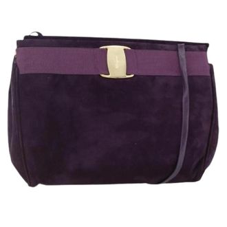 Ferragamo Sac bandouli&egrave;re en daim Pre-owned - Femme - Pre-owned - Violet - Taille: ONE Size