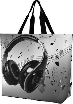Generic Musique Sac Cabas Grand Tote Bag D&eacute;contract&eacute; Sac A Main Femme Pour Travail Shopping Quotidienne