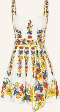 Farm Rio Farm Rio Kleid Tropi Mit Leinen Und Plissees weiss