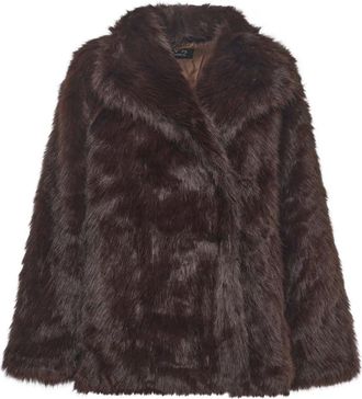 V° 73 Femme, Vestes, Brun, Taille: 38 FR Pelliccia Scollo