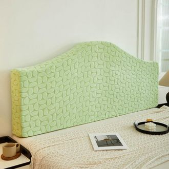 Generic Elastischer Jacquard Kopfteilbezug Anzubringender Kopfteilbezug Passt gew&ouml;lbten Kopfteilen Kratzfester Staubschutzbezug f&uuml;r Schlafzimmer-Dekoration Wi
