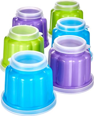 Ibili Ibili 756500 Set mit 6 Geleeformen (Blister), Kunststoff, mehrfarbig, 7,5 x 7,5 x 6,1 Zentimeter