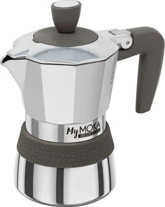 Pedrini Pedrini MyMoka induction Italian coffee maker Brown, Stainless steel
