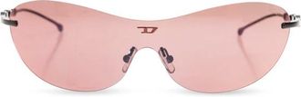 Diesel unisex, Accessoires, Rose, Taille: 35 MM Lunettes de soleil ovales iconiques
