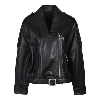 Pinko Pinko, Femme, Vestes, Noir, Taille: 36 FR Veste de motard