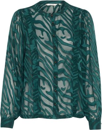 Cream Femme, Blouses et Chemises, Vert, Taille: 40 FR Ponderosa Animal Mesh Blouse