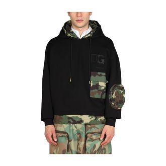 Dolce & Gabbana Homme, Sweatshirts et sweats &agrave; capuche, Noir, Taille: XS SweaT-shirt &agrave; capuche