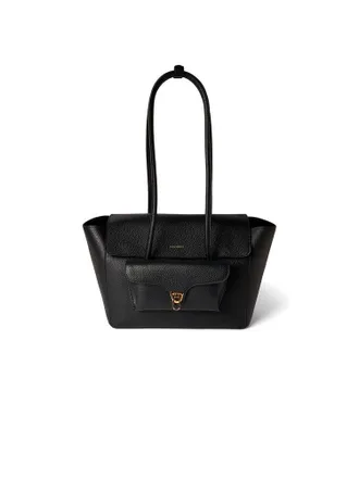Coccinelle Womens Top Handle Bag Black Cowhide - Top-Handle-Bags