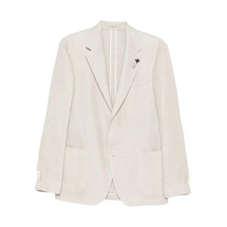 Lardini Patch-Pocket Blazer - - Jackets - Herren - Beige - 3XL