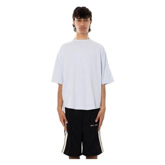 Palm Angels Classic Logo Oversize Tee - - Tops - Herren - Blau - S