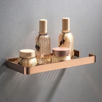 Generic Eck-Duschregal aus massivem Messing mit Wandmontage, Seifenschale, Shampoo-Aufbewahrungsregal, Abtropfkorb und Haken, rostfrei, Badezimmer-Regal, Orga