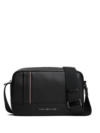 Tommy Hilfiger Kuriertasche mit Streifendetail - Schwarz