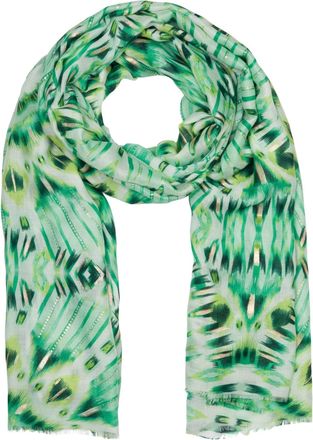 styleBREAKER Schal Schal Batik Muster Metallic Streifen