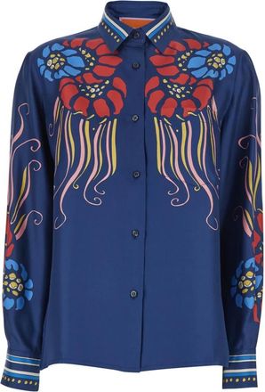 La DoubleJ Femme, Blouses et Chemises, Multicolore, Taille: 42 FR Printed Silk Shirt