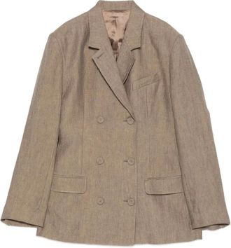 Mark Kenly Domino Tan Femme, Vestes, Brun, Taille: 36 FR Blazer Crois&eacute;