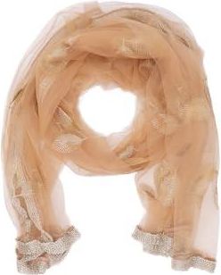 Queen Helena Foulard léger voile écharpe transparente avec motif châle élégant femme SC030, Camel, taille unique