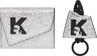 Karl Lagerfeld Karl Lagerfeld Jeans, Damen, Geo Bifold Key Chain Shiny Gift Pack, Silber, One Size