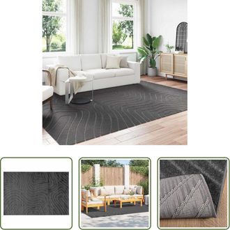 vidaXL Teppich f&uuml;r Wohnzimmer - Bereichsteppiche PALMERAS Anthrazit 340 x 240 cm Polyester