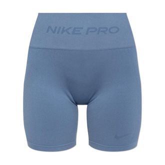 Nike Femme, Sport, Bleu, Taille: 40 FR Short de cyclisme taille haute Pro Seamless