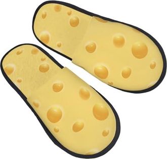 Generic Fromage Jaune Unisexe Chaussures De Maison Chaud Pantoufles Peluche Chaussons Pour Maison Hiver Int&eacute;rieur M
