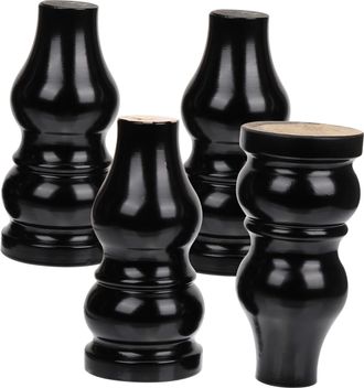 DOITOOL 4 Stück Möbelfüße Holz Rund Sofa Tischbeine Ersatz für Schränke Kommoden Stabile Möbelbeine Einfach Montierbar Dekorativ für Couch Bett Regal