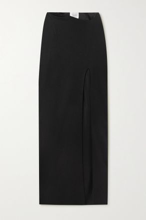 Galvan Jupe Longue En Jersey Stretch Alicja - Noir