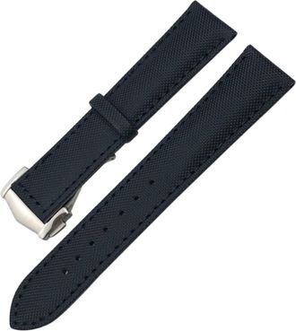 Generic Für Planet Ocean 300 Stoff Leder Canvas 21mm 22mm Uhrenarmband 19mm 20mm High Density Nylon Uhrenarmbänder