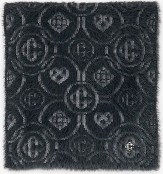 Casablanca Echarpe logo en laine m&eacute;rinos m&eacute;lang&eacute;e