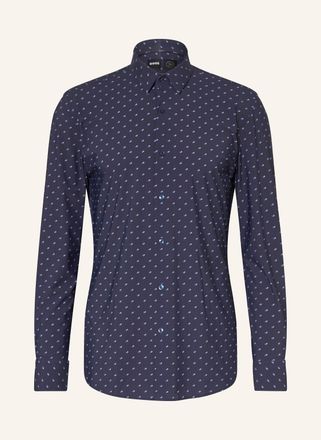 HUGO BOSS Hemd Hank Performance Slim Fit blau