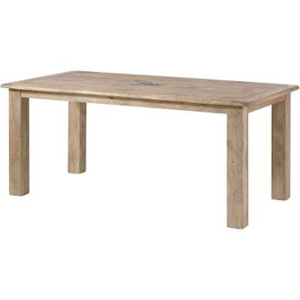 Massivmoebel24 Esstisch Mango 160x90x76 whitewash lackiert RAILWAY 3000