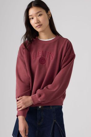 Levi's Graphic Vintage Boxy Sweatshirt - Femme - Rouge / Crew Satin Applique College Logo Gd Warm Cabernet - XS