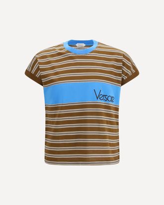 Versace Striped cotton T-shirt Male XL