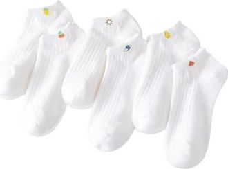 Generico 6 paires de chaussettes de cheville invisibles en coton, chaussettes de bateau &agrave; coupe basse pour femme, 6 paires, Taille Unique