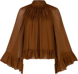 JOSH V Femme, Blouses et Chemises, Brun, Taille: 42 FR Oiva Blouse